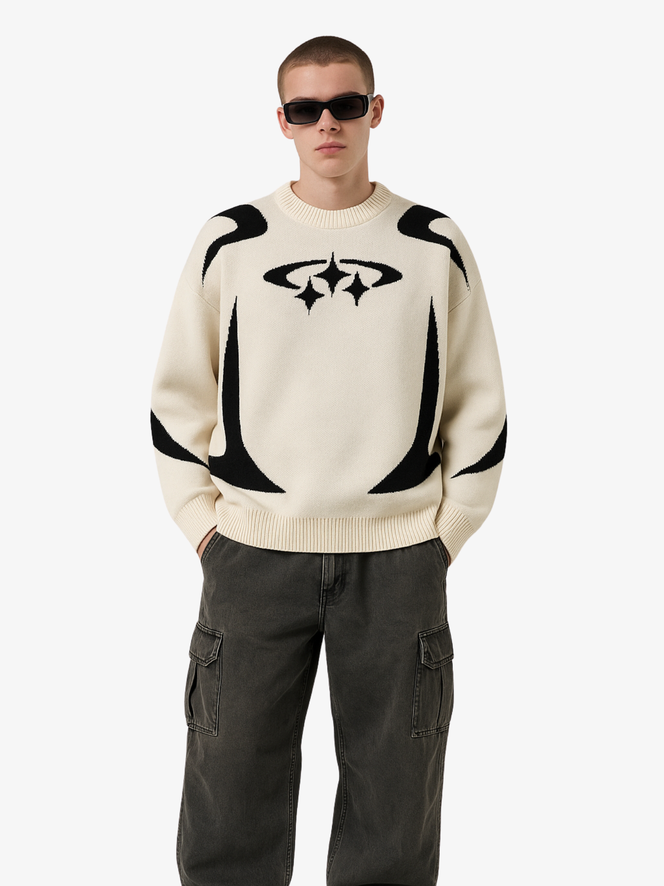 Y2K STAR GRAPHIC SWEATER – Urban Contrive